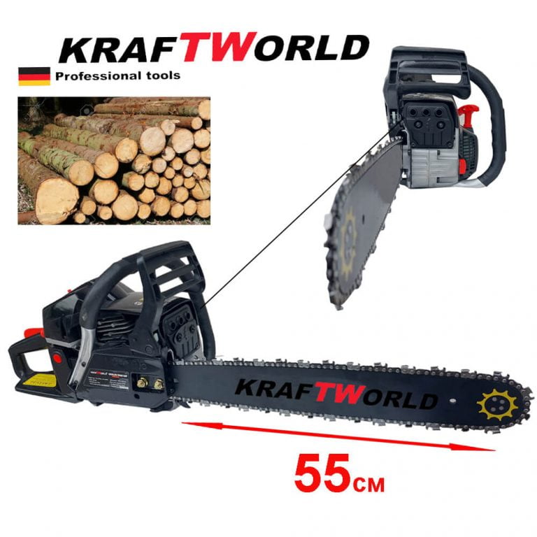 Tronçonneuse thermique KraftWorld 78 cc. 6kW, 55cm - Kraft Shop
